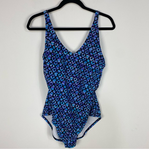 Speedo | Swim | Speedo Blue Printed One Piece Swimsuit Bathing Suit ...